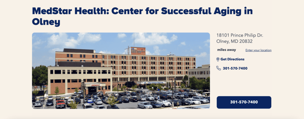 The Center for Successful Aging at MedStar Montgomery [2023 Guide ...
